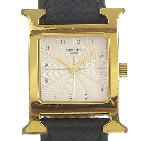 Hermes | Accessories | Hermes Hermes H Watch Womens Quartz Battery ...